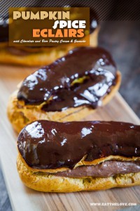 Pumpkin Eclairs | Eclair Recipe | Eat the Love