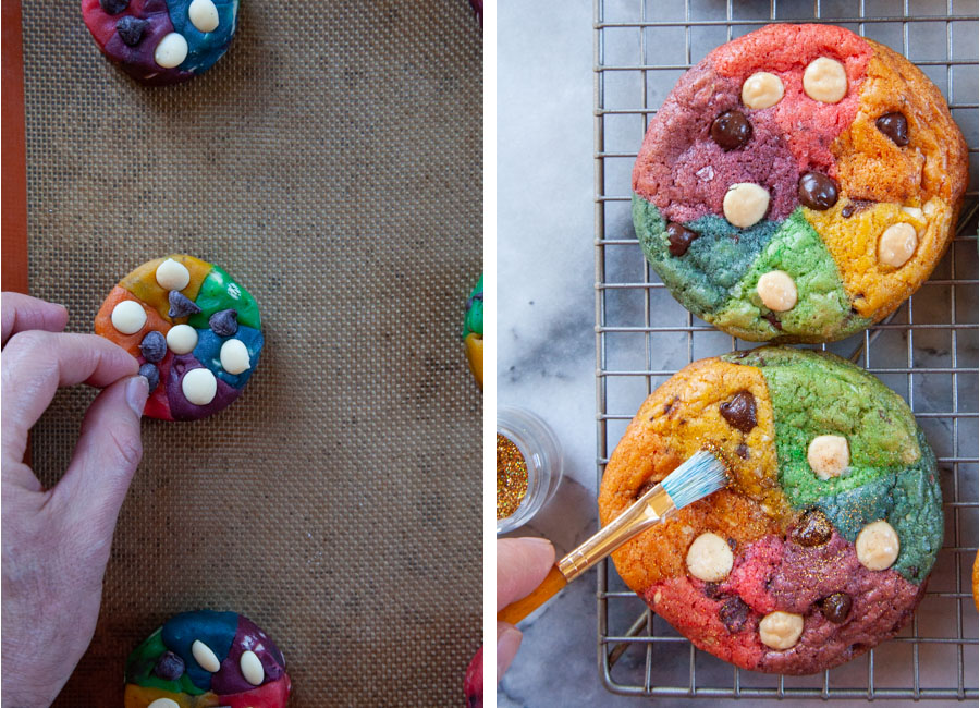Rainbow Chocolate Chip Cookies | Rainbow Cookies | Eat the Love
