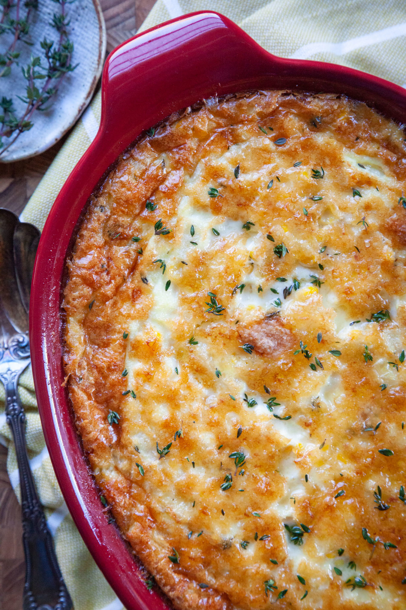 Savory Corn Pudding | Corn Pudding Recipe | Eat the Love