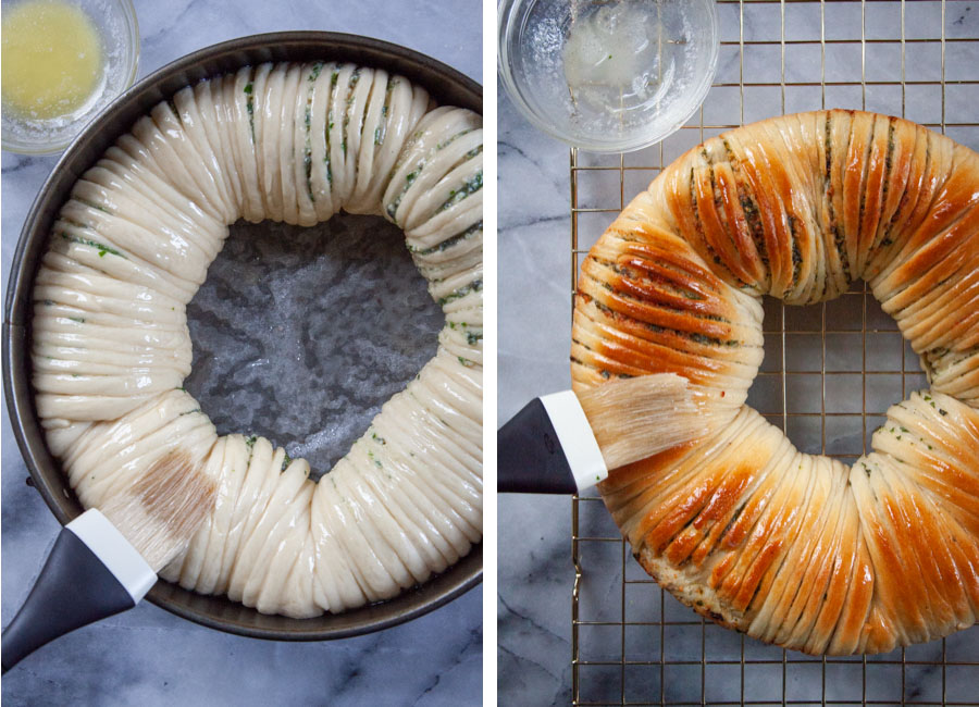 Herb Wool Roll Bread | Parmesan Wool Roll Bread | Eat the Love