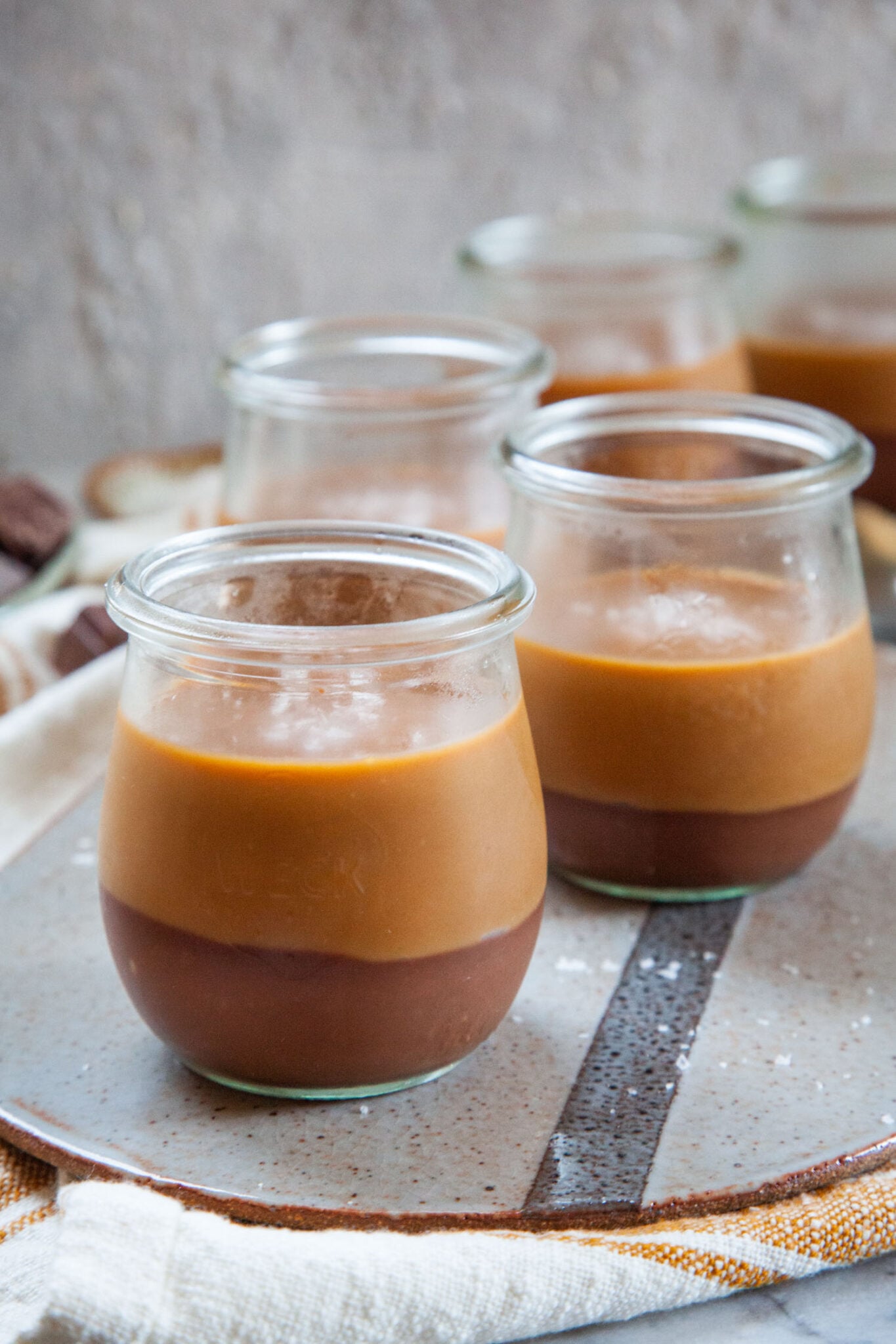Black Bottom Caramel Pots de Crème - Eat The Love