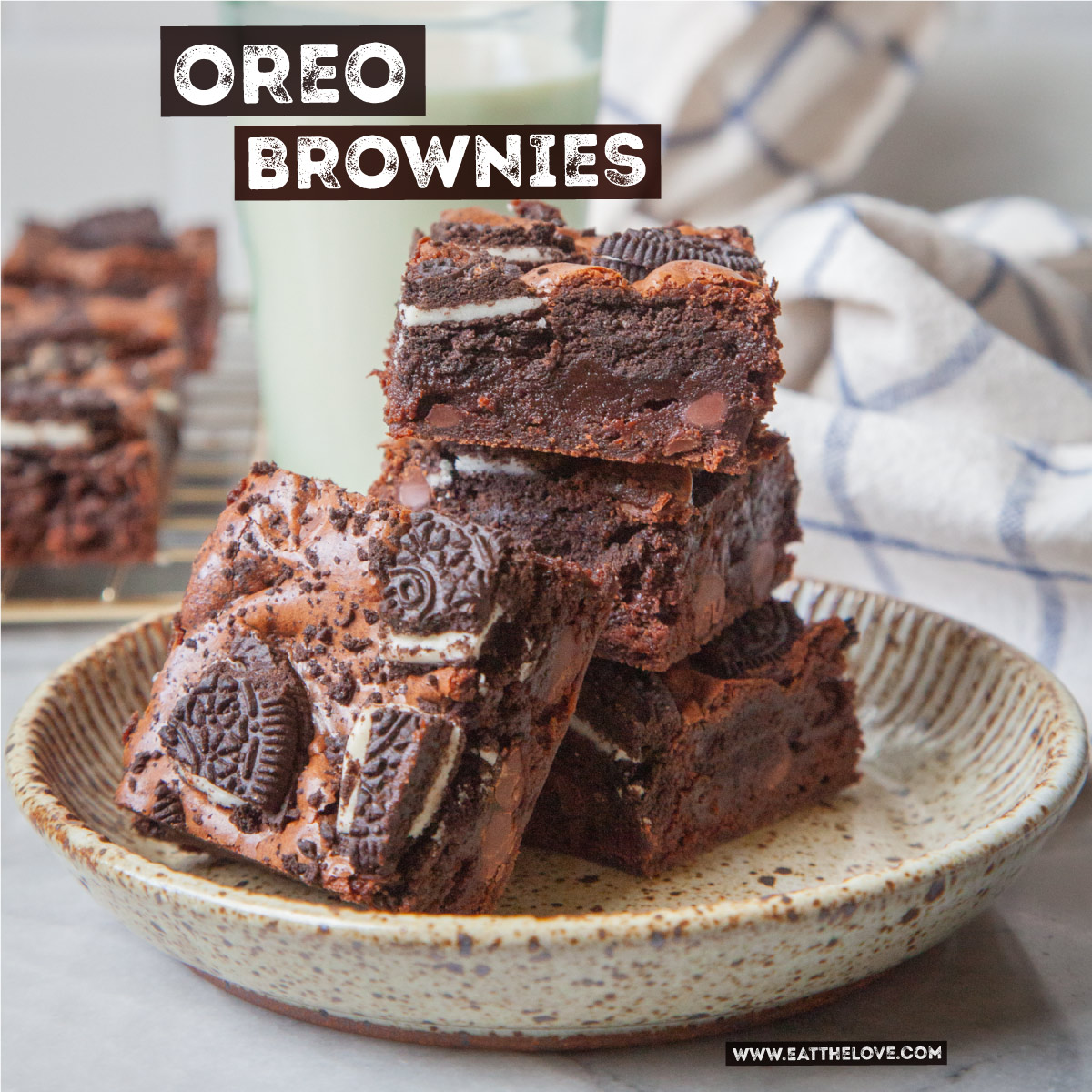 Oreo Brownies | Oreo Brownie Recipe | Eat the Love