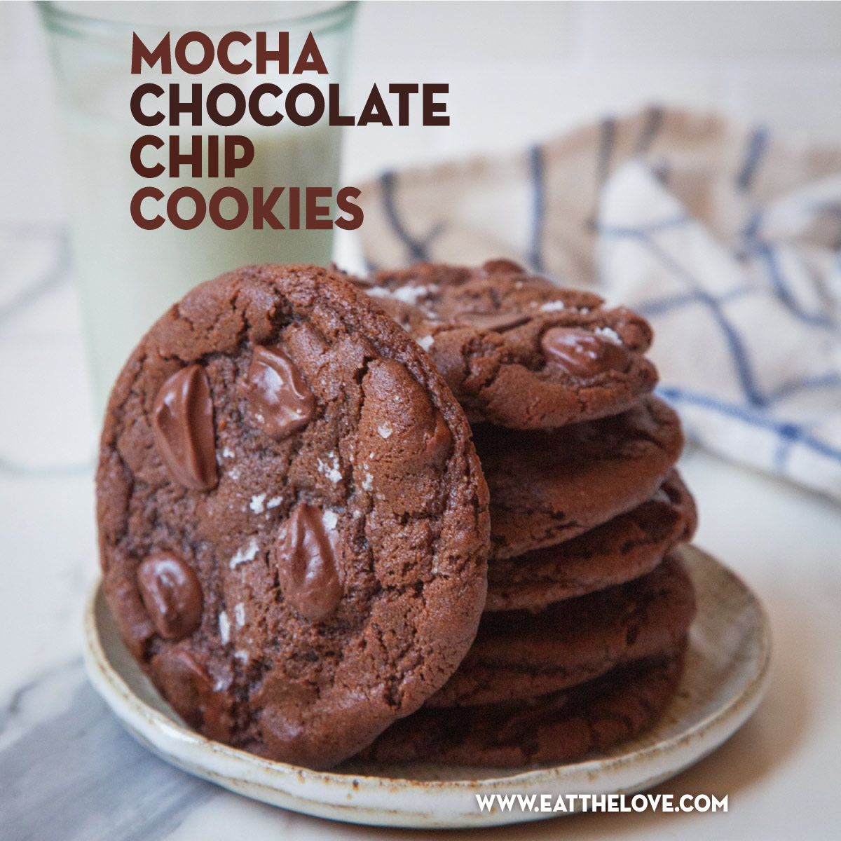 Mocha Chocolate Chip Cookies | Eat the Love